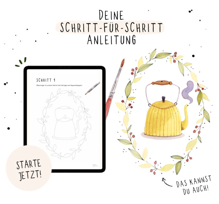 Aquarell Biene malen - Video Tutorial - May & Berry